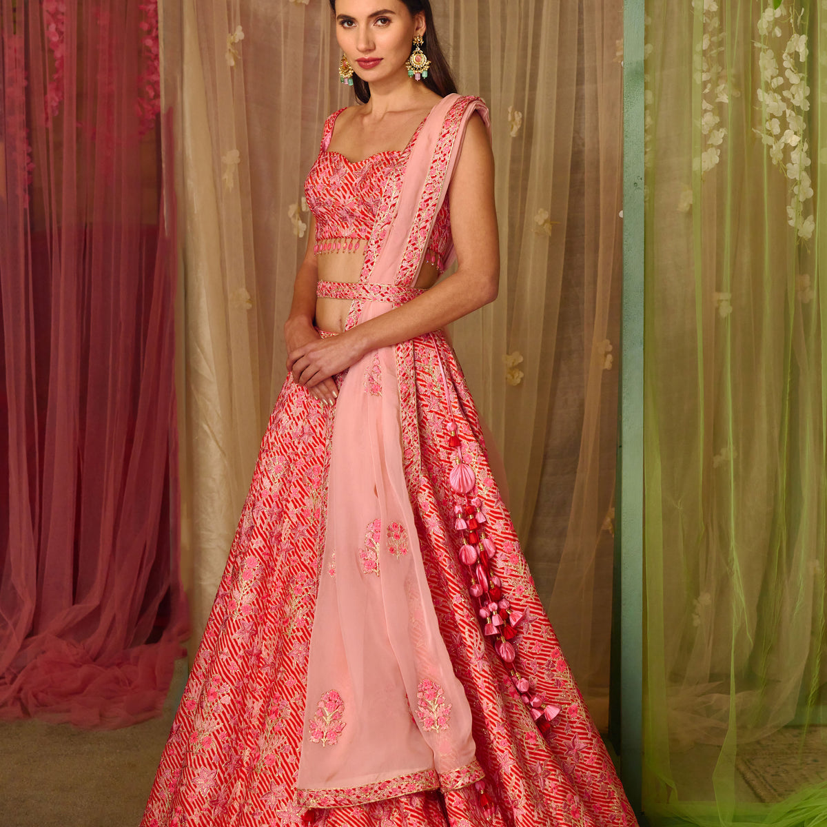 Bright Pink Lehenga Set. – Shyam Narayan Prasad