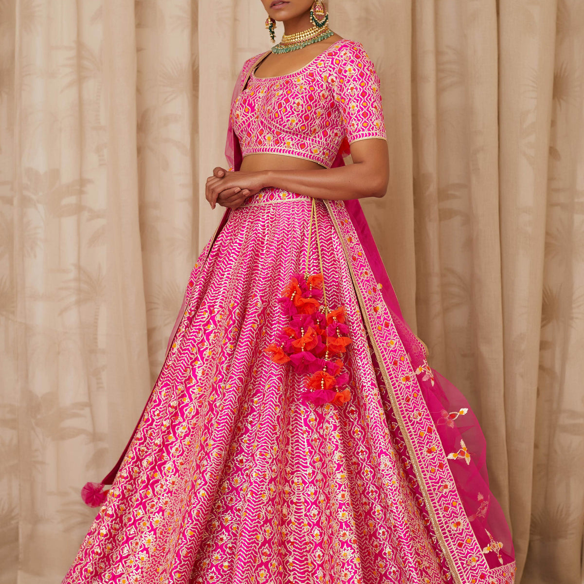 Magenta Pink Lehenga Set. – Shyam Narayan Prasad