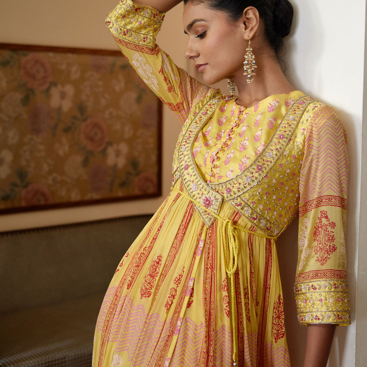 Yellow Angrakha Set. – Shyam Narayan Prasad