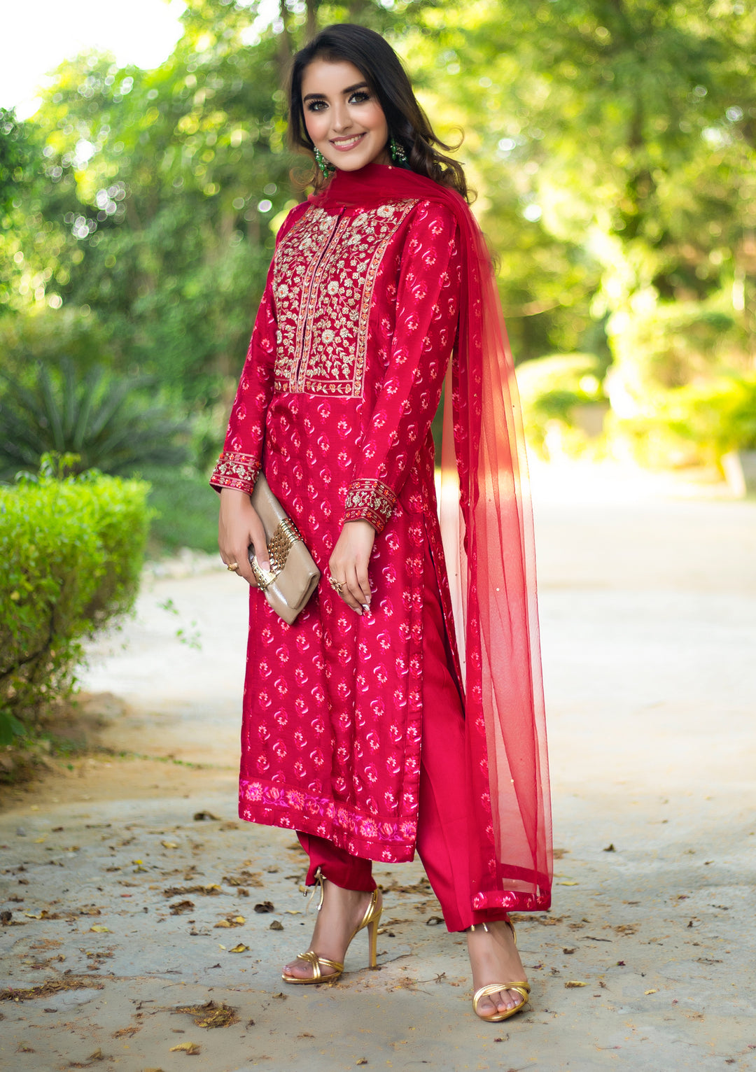 Maroon Kurta Set. – Shyam Narayan Prasad